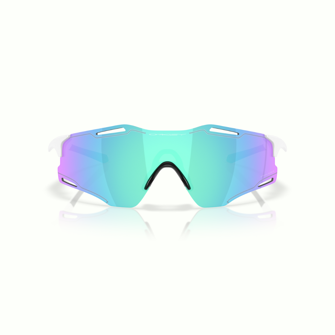 Oakley Cyber Zero - Polished White Prizm - Sapphire – Boutique Endurance